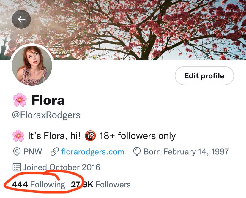 TW Pornstars - 🌸 Flora Rodgers. Twitter. Can’t follow anyone else now ...