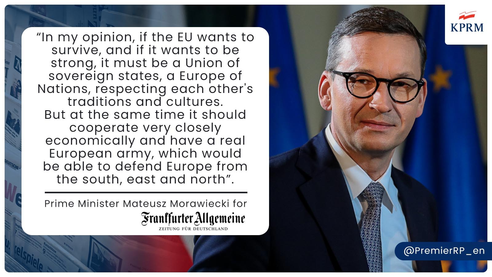 Chancellery of the Prime Minister of Poland on Twitter: "📰 PM @MorawieckiM for @faznet on ...