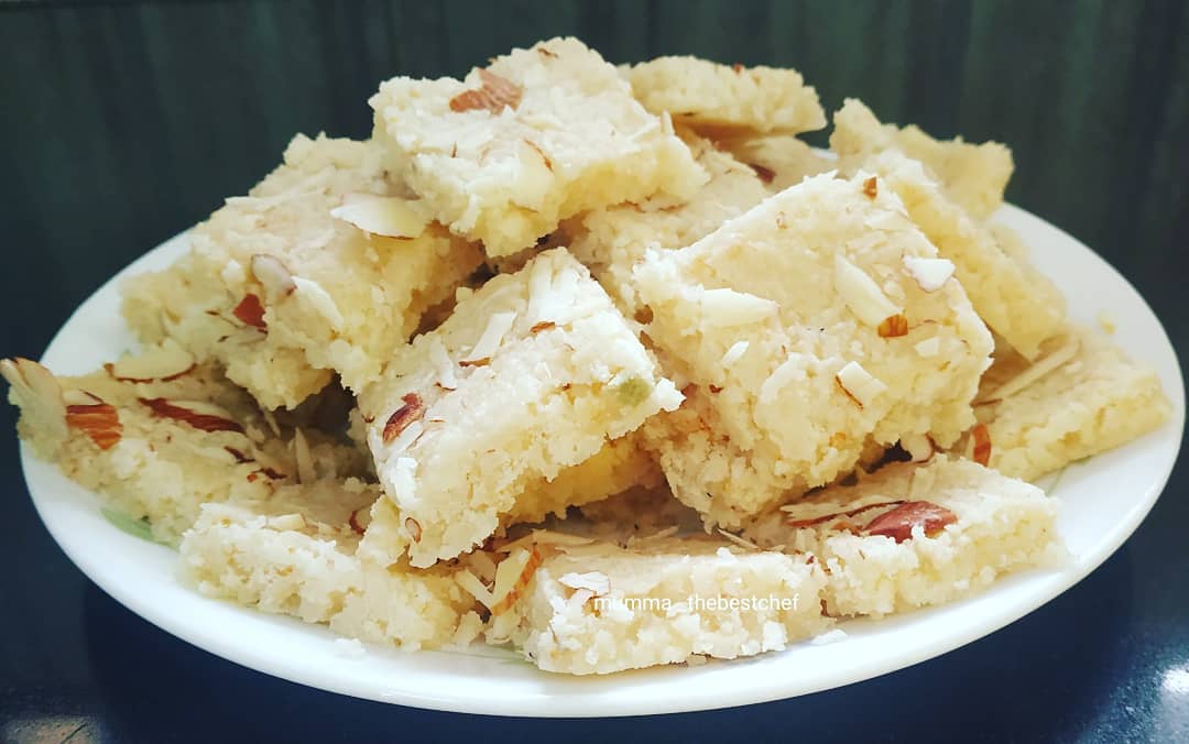 How to make Coconut Burfi at home in easy way