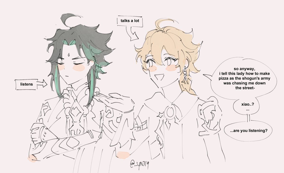 「nooo aether don't get sick #GenshinImpact #原神 #xiao #aethe」RIIKYUNの漫画