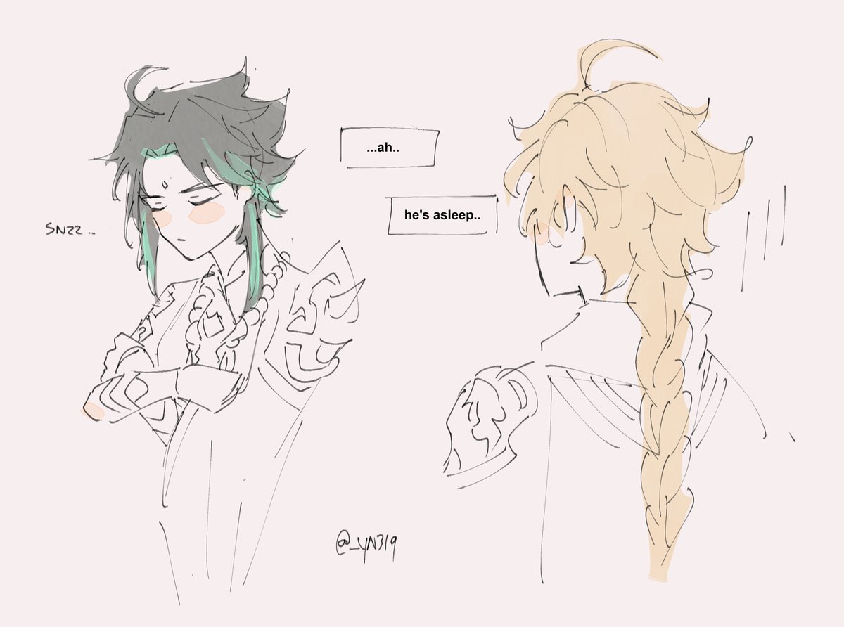 「nooo aether don't get sick #GenshinImpact #原神 #xiao #aethe」RIIKYUNの漫画