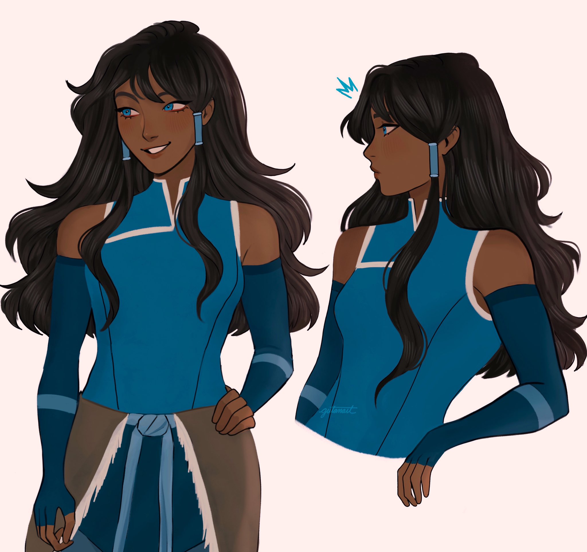 Korra Hair Down