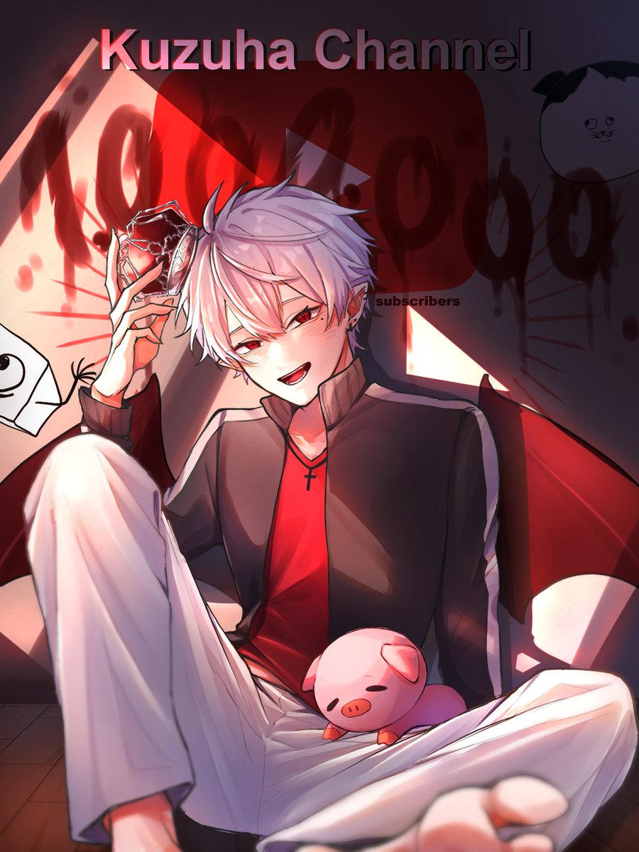 「100万人おめでとう🎉 #KuzuArt #葛葉100万人 」|A.INUのイラスト