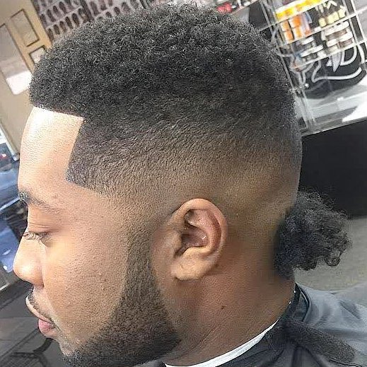 Fohawk Fade Haircut With Tail