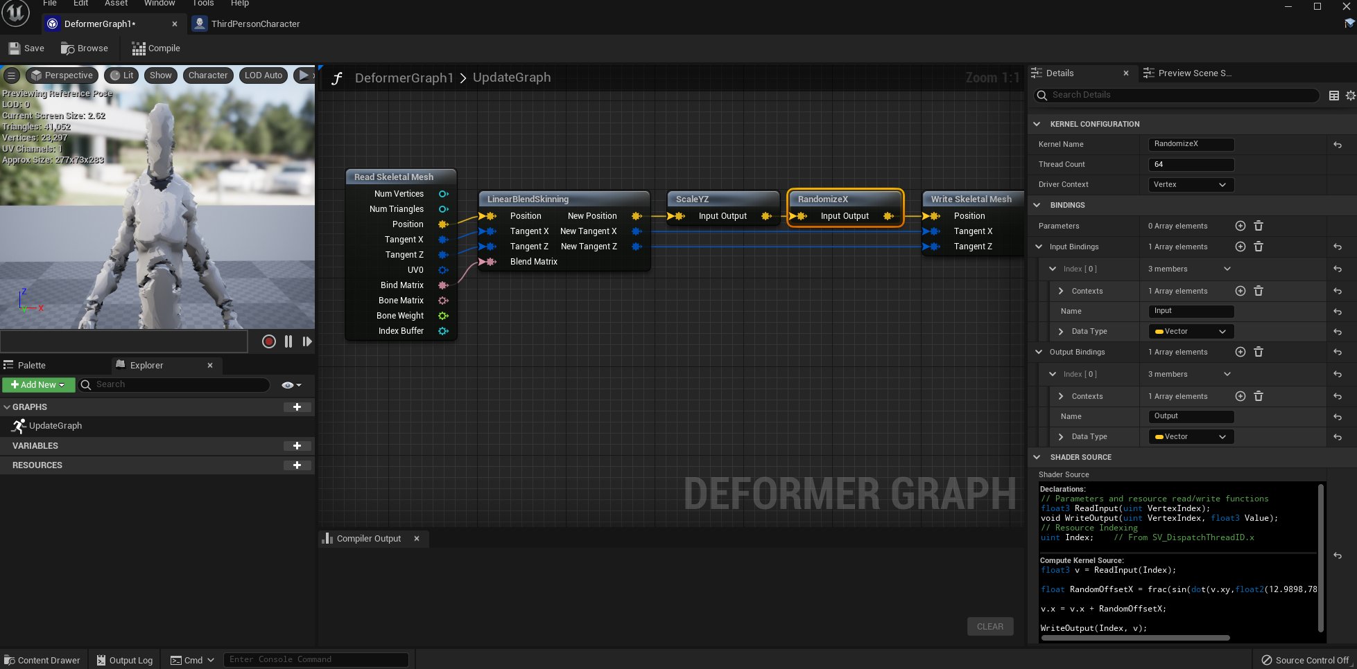 Ondrej Hrušovský on Twitter: "In #UnrealEngine 5, experimental DeformerGraphEditor (Optimus ...