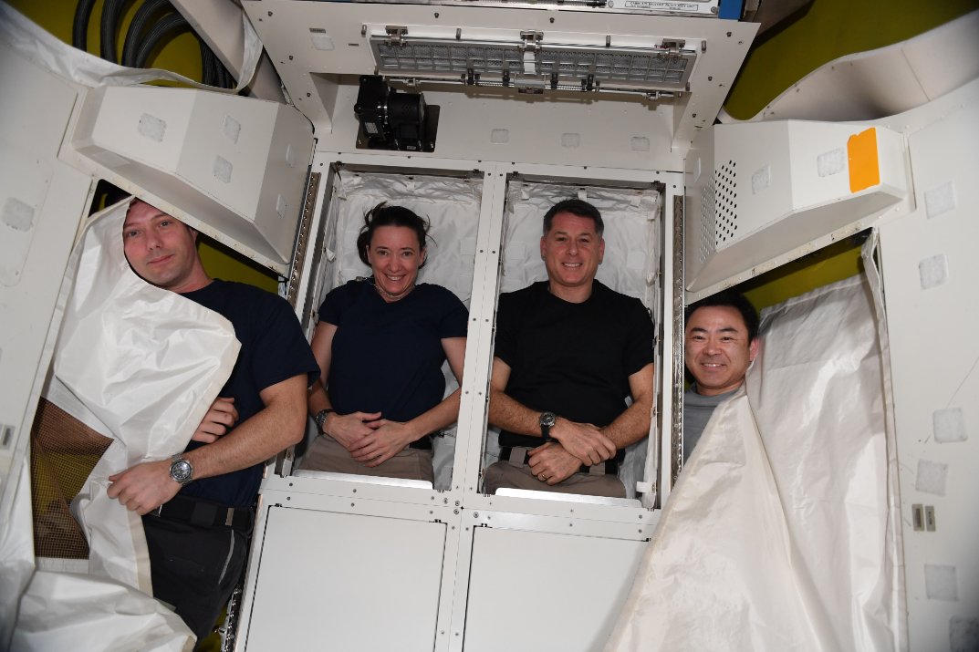 Inside Space Station Sleeping