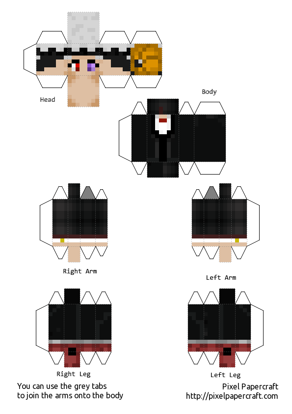 Minecraft Papercraft Boy