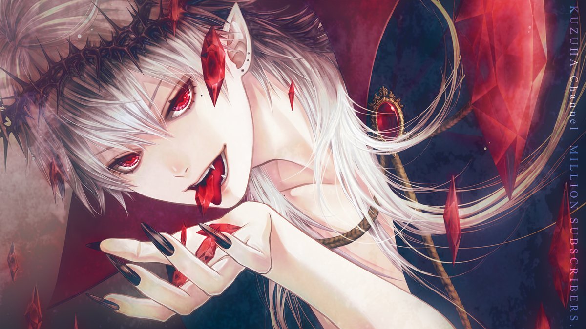 「100万人突破、改めておめでとうございます! #葛葉100万人 #KuzuArt」|斜鳴のイラスト