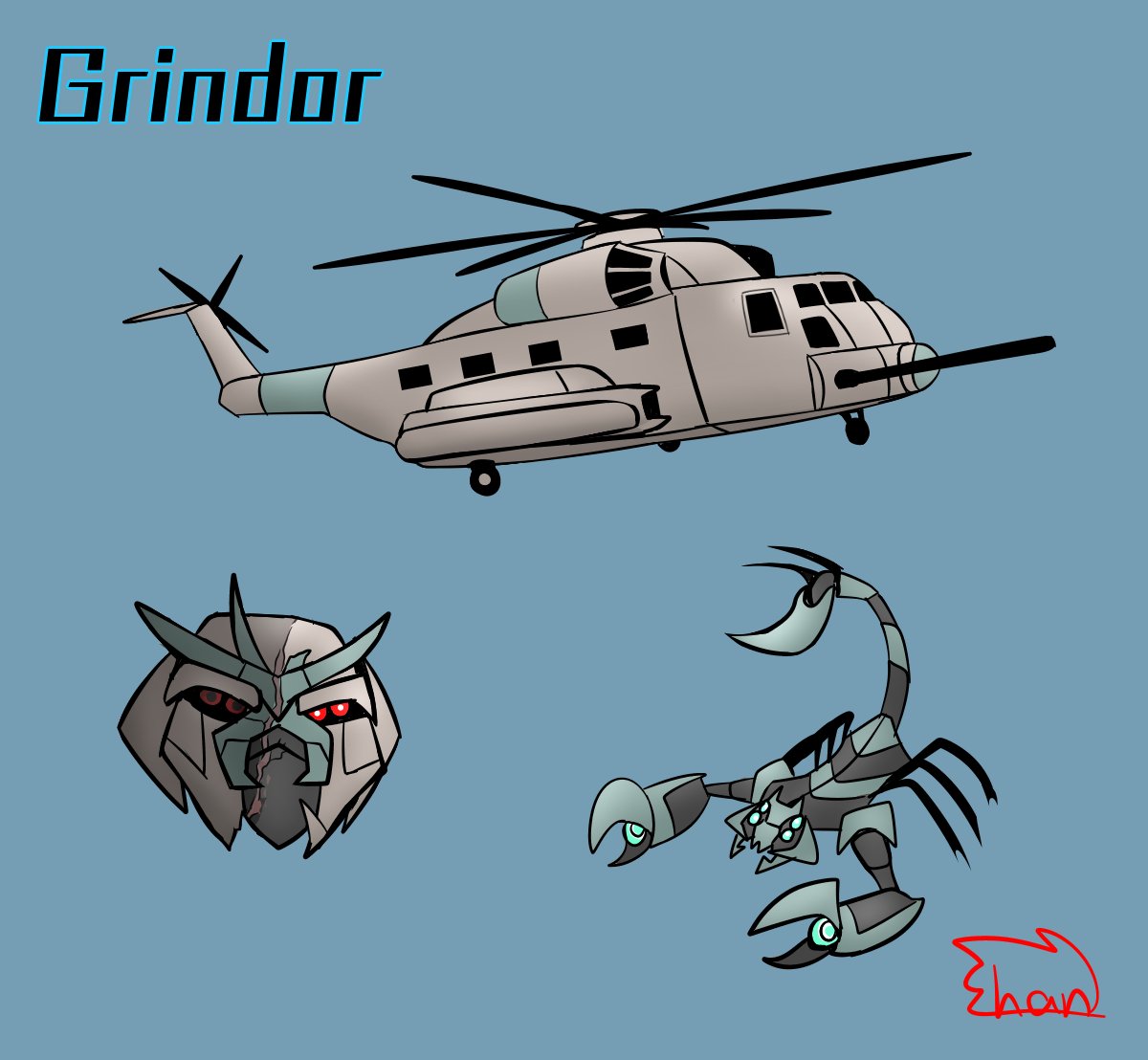 Transformers Grindor Helicopter