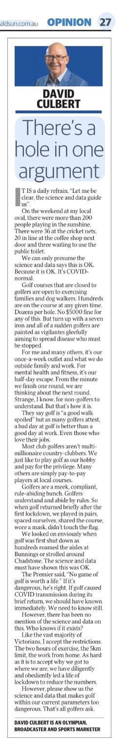 David Culbert on Twitter: "#LetsPlayGolf Share away golfers as we unite for the right to return ...