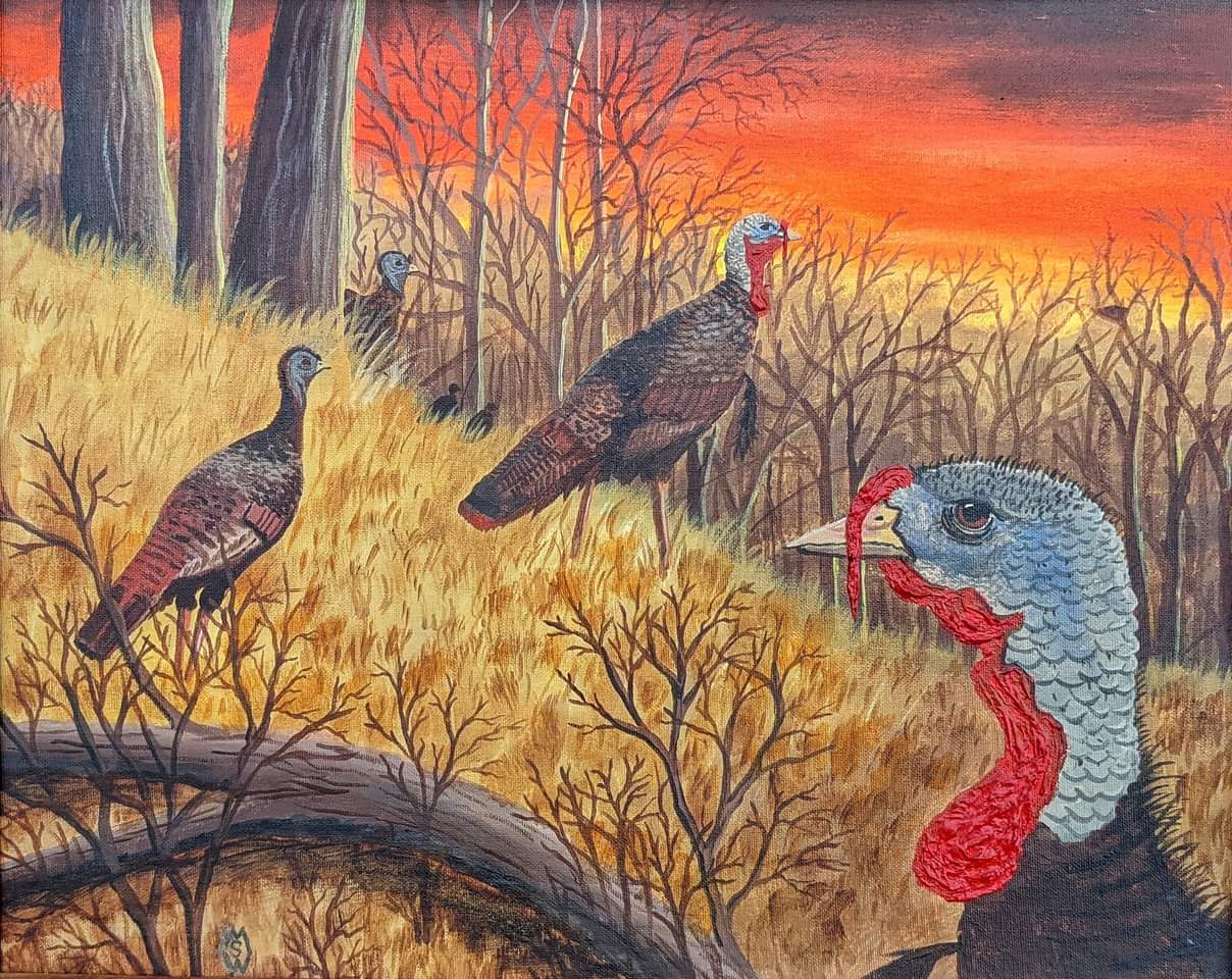 Turkey Hunting Painting