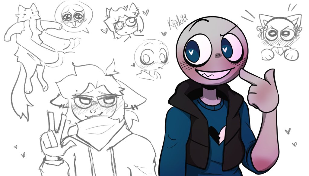 🔞Certified Catboy🔞 on Twitter: "Just a lil sketch page with my YB sona :D I love they very much ...