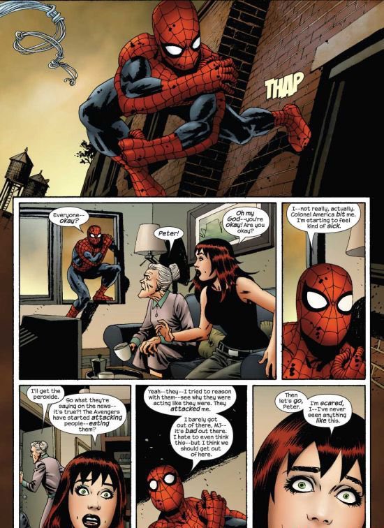 Marvel Zombies Spiderman Eating Aunt May