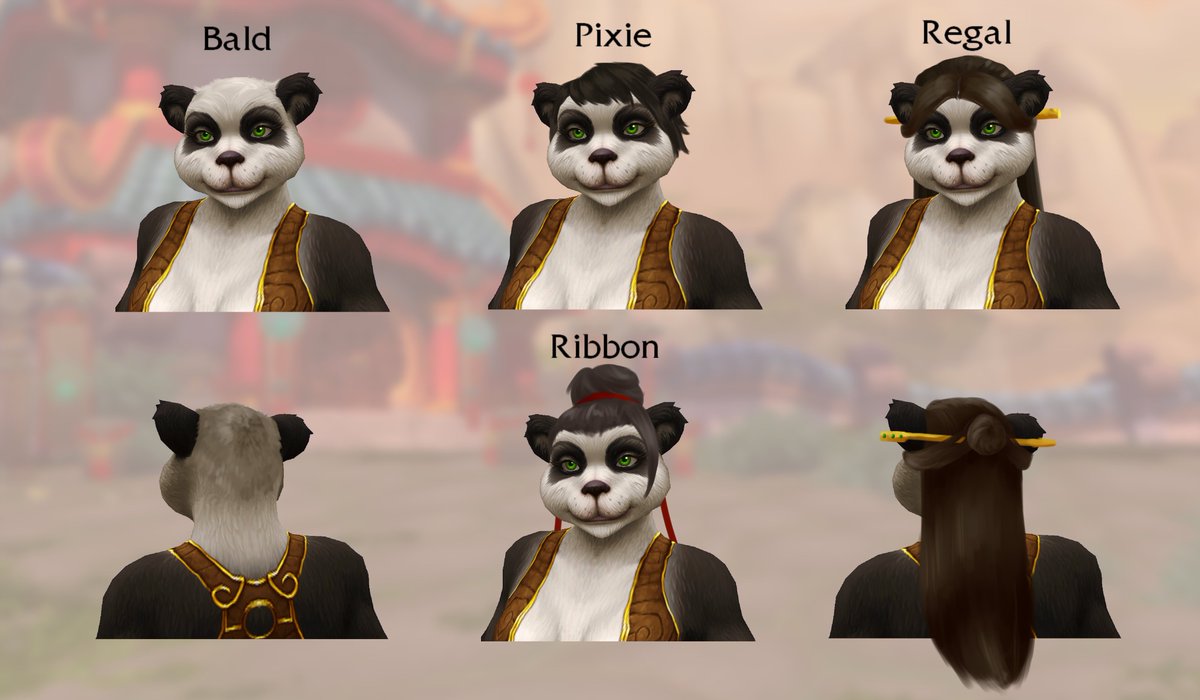 Pandaren Female Hairstyles