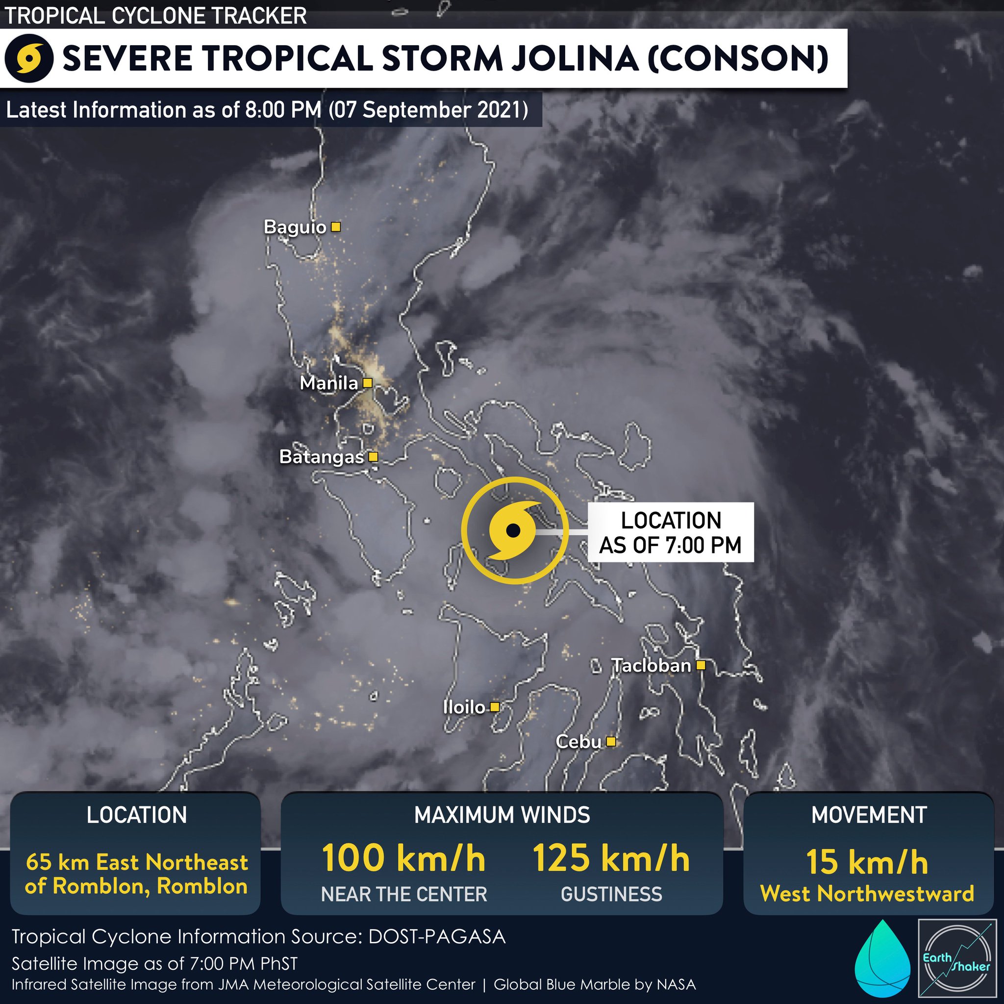 Earth Shaker PH on Twitter: "8PM UPDATE| STS 'JOLINA' NOW HEADING TO SOUTHERN TAGALOG ⚠️ Asahan ...