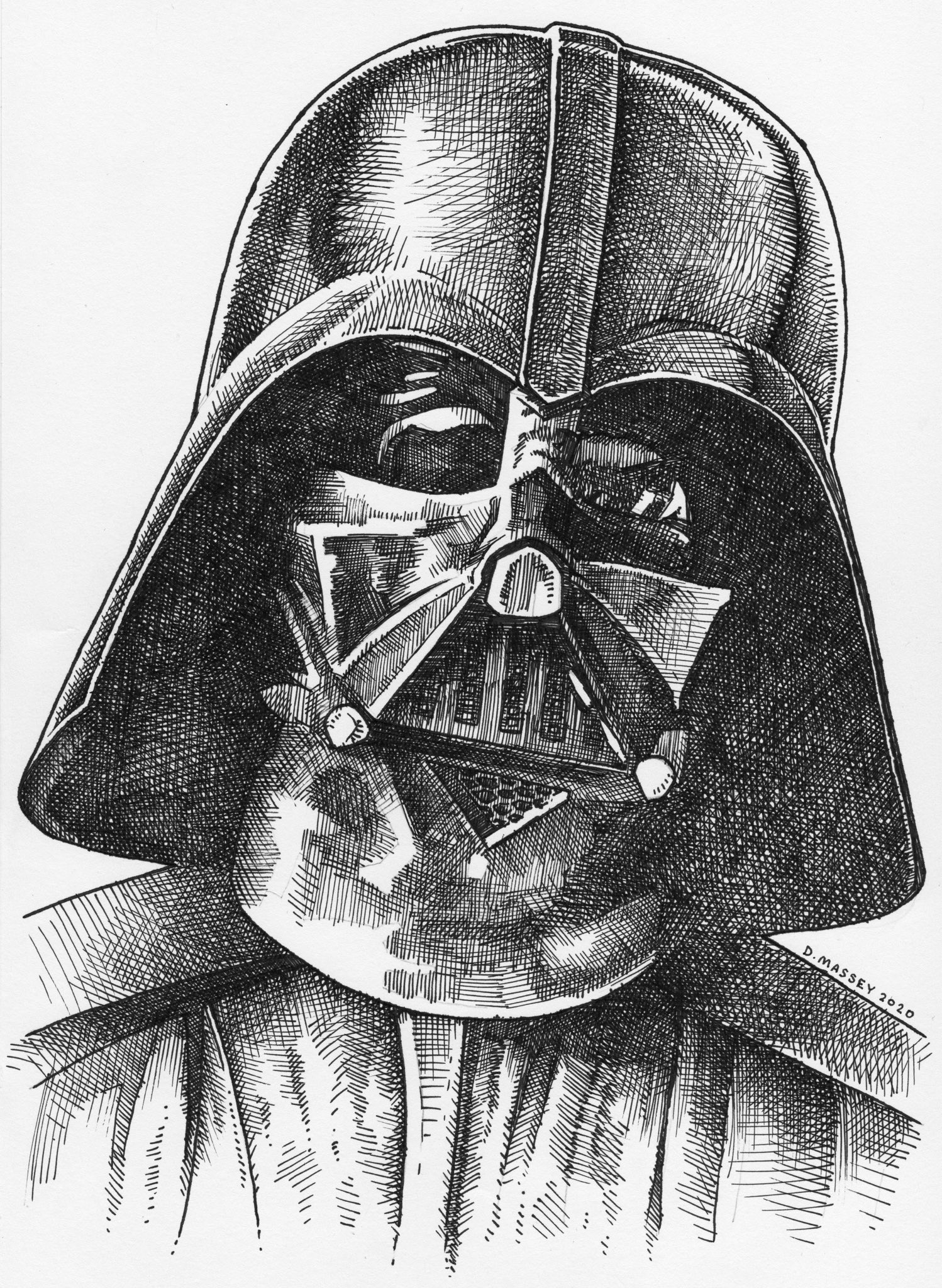 Darth Vader Pencil Drawing