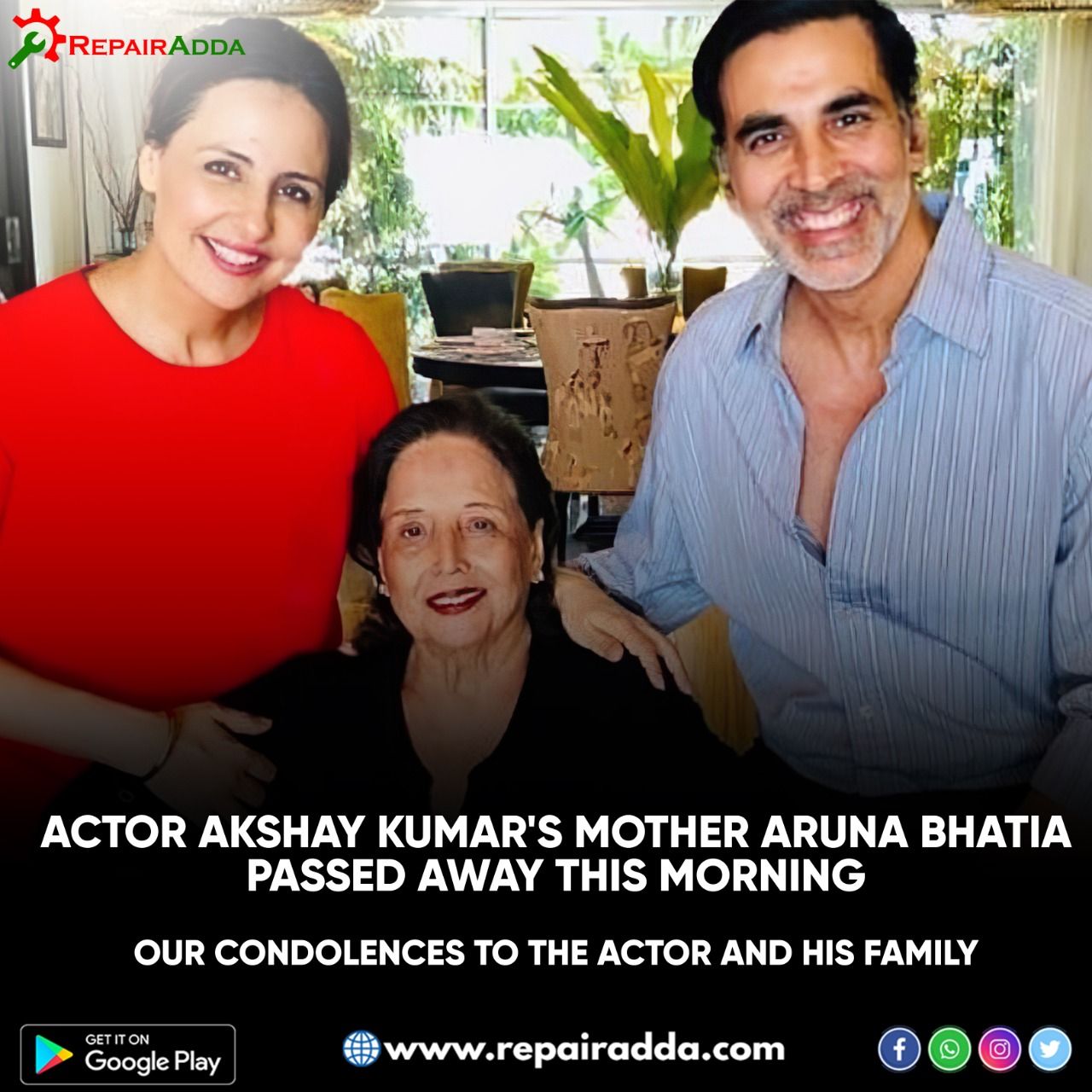Akshay Kumar Mother Aruna Bhatia