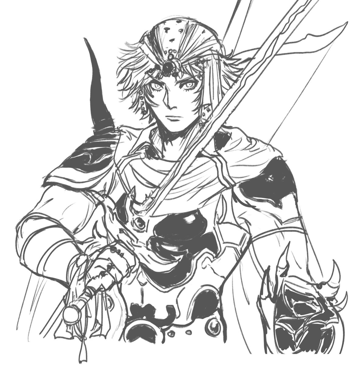 「Firion/Frioniel doodle (FF2/Dissidia FF) 」Meansary Commission on Vgenの漫画