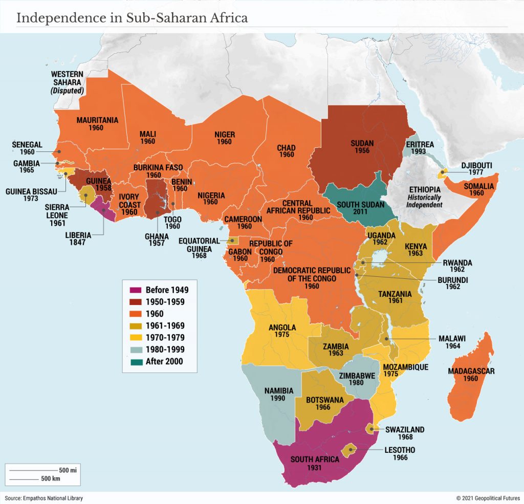 Sub Saharan Africa Map