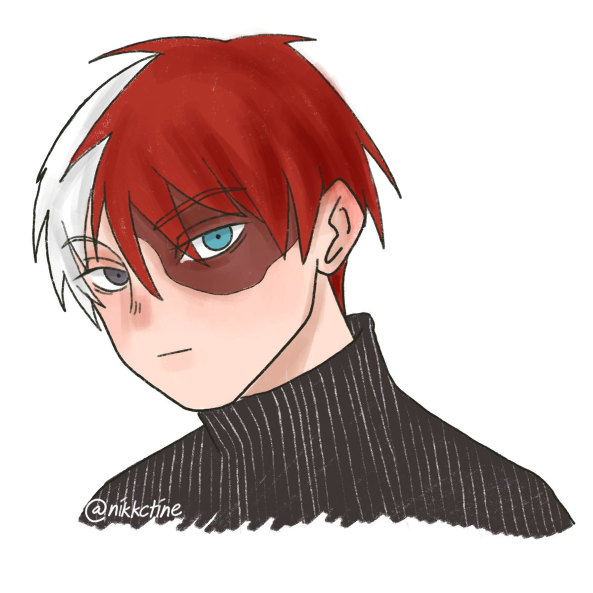 ヒロアカ「Late night #Todoroki doodle! Considering」|Nikkiのイラスト