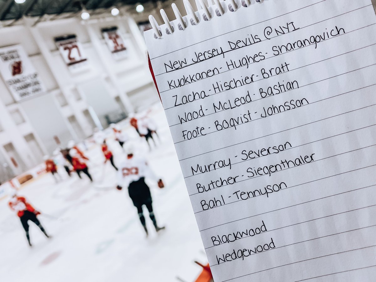 Amanda Stein's Handwritten Lines for Tonight : r/devils