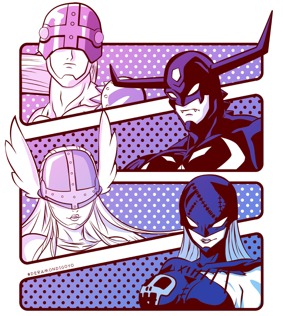 Digimon Ladydevimon Vs Angewomon