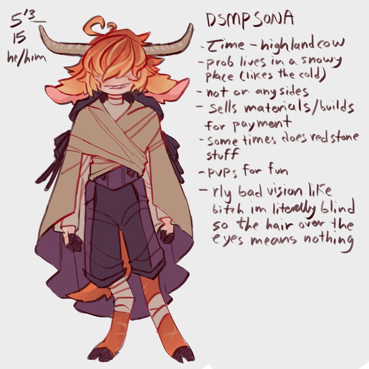 「Made a dsmp sona! i saw a couple other artist doing it so i 」⌛️Time/Caleb/Disco⌛️の漫画