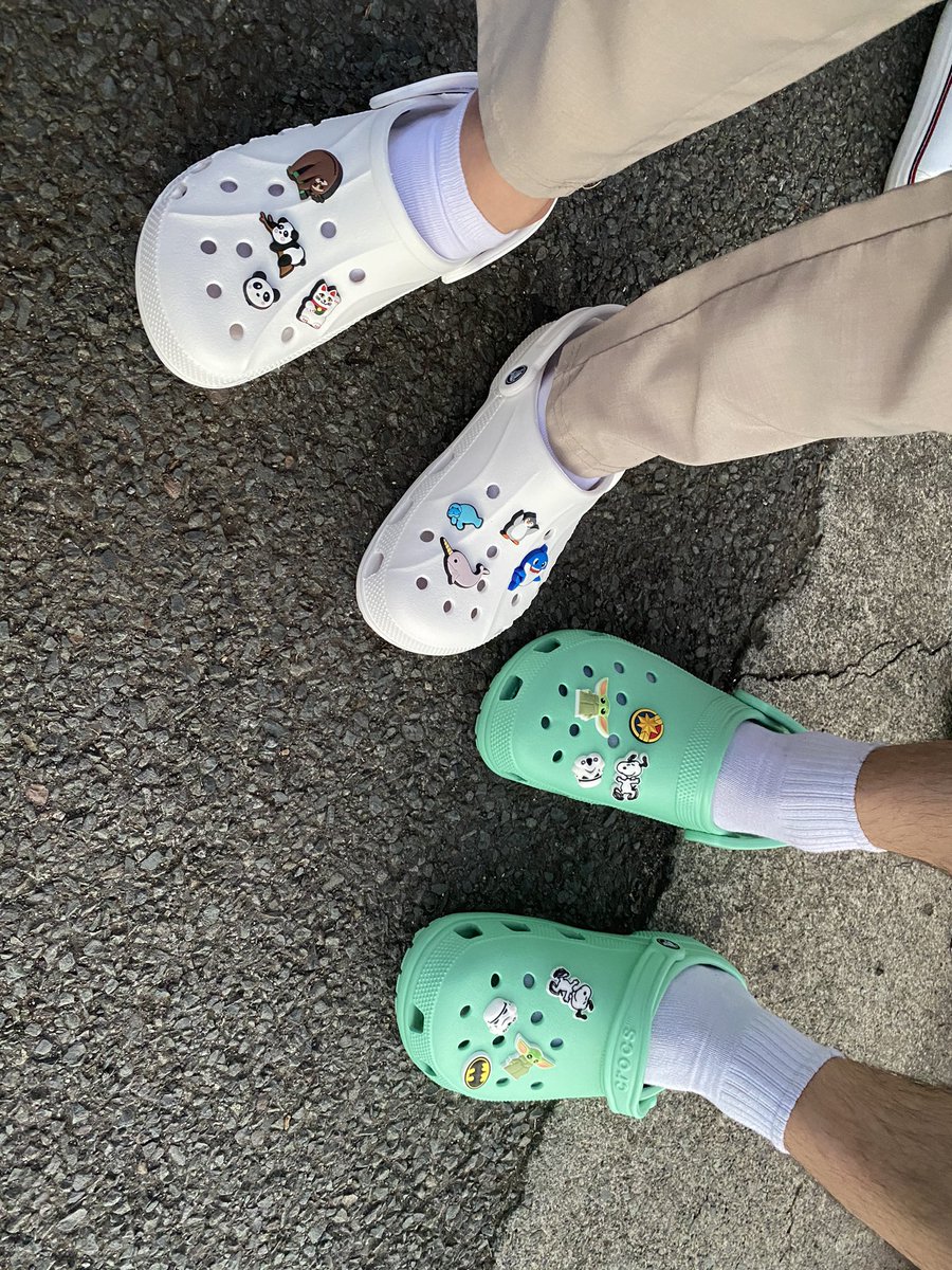 Support duos that wear crocs with socks together, stay together : r ...