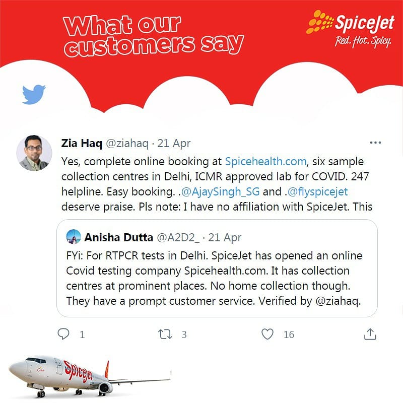 Spicejet Air Ticket Sample