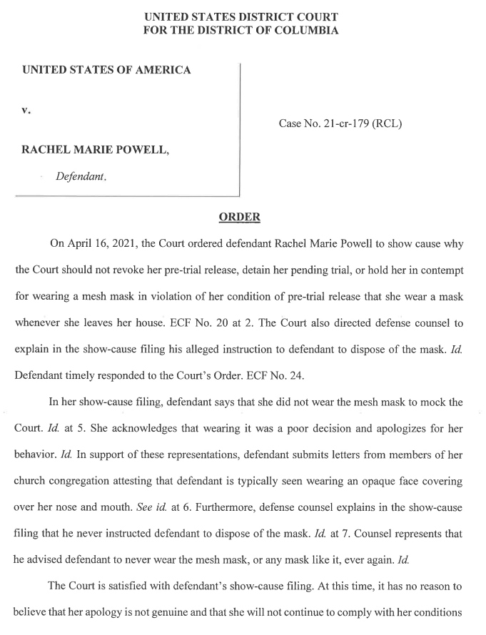 Judge Royce Lamberth ruled today that he's satisfied with "Bullhorn ...