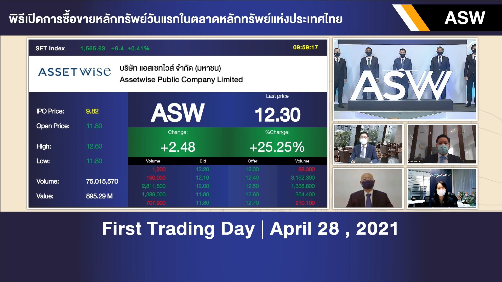 @SET_Thailand_EN on Twitter: "We are so excited to welcome AssetWise PLC (ASW) to #SET family ...