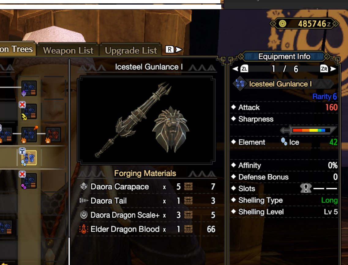 Pics of the new three level 5 gunlances. : r/Gunlance