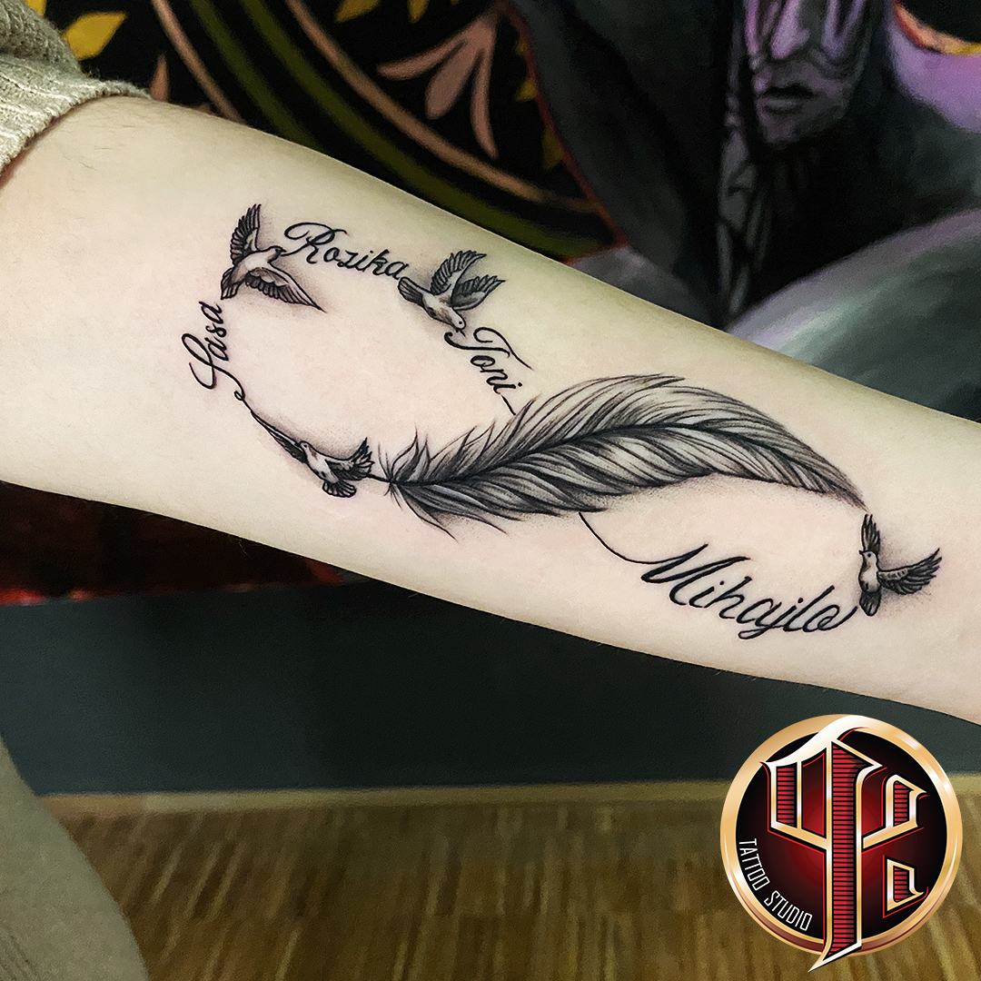 Infinity Tattoo With Three Names