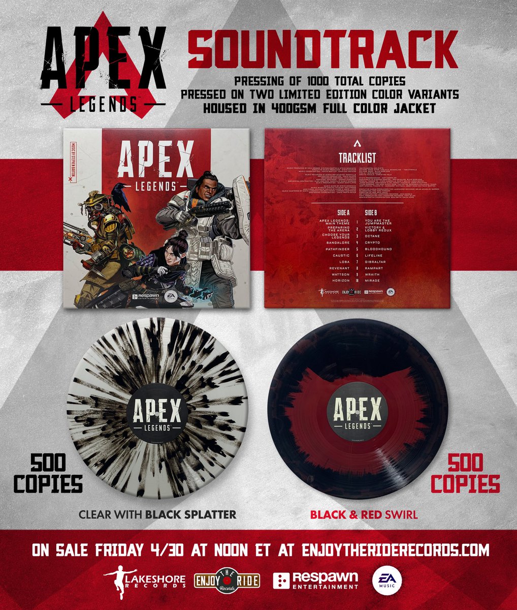 Limited Edition vinyl soundtrack on sale this Friday : r/apexlegends