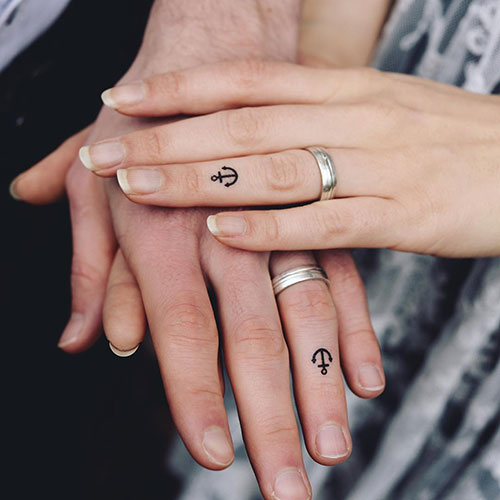 Anchor Finger Tattoos