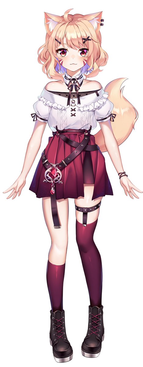 「Me me and me.... #vthighs am I doing thi」|SquChan 🌙 VYUGENのイラスト