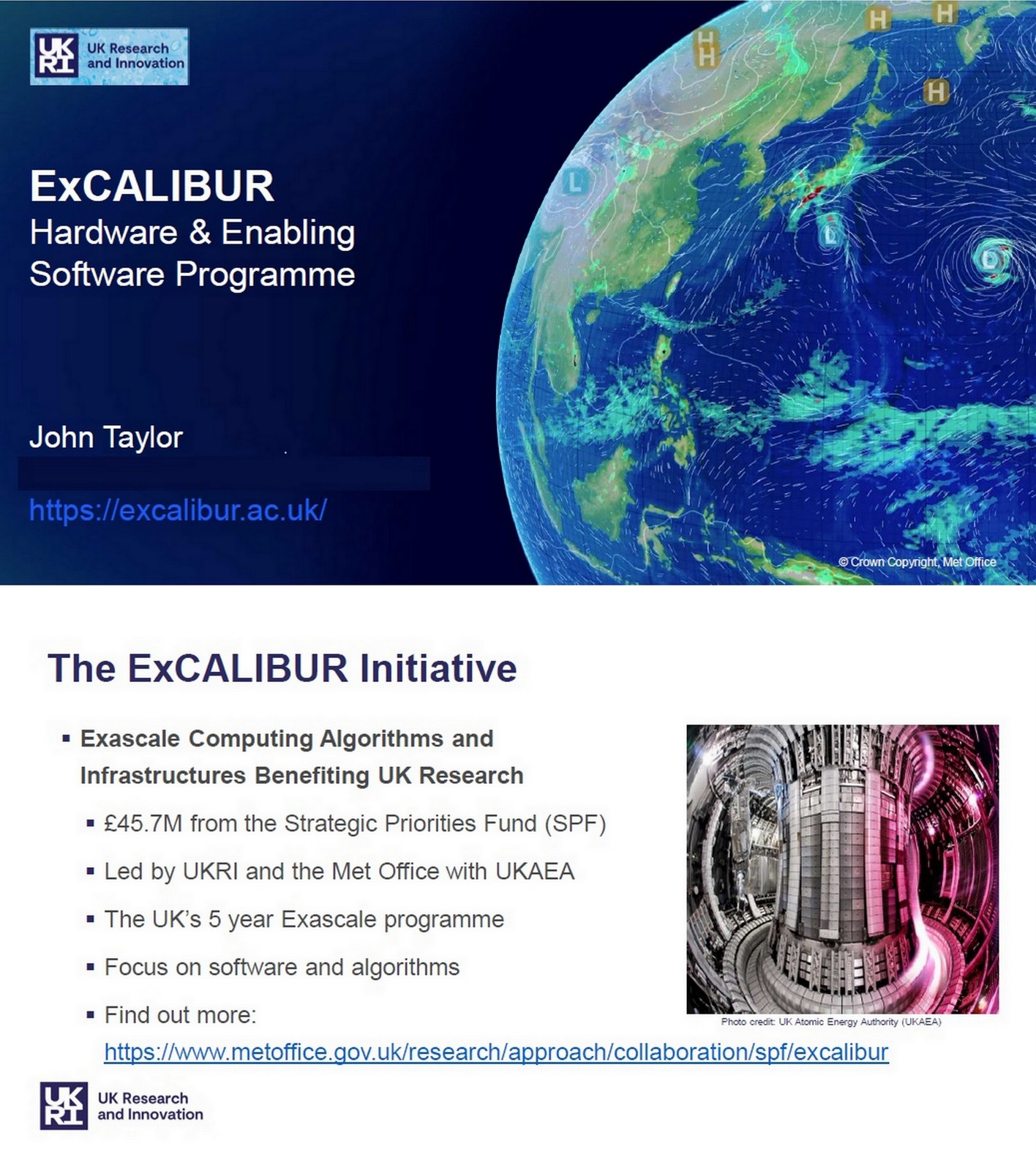 OGAWA, Tadashi on Twitter: "=> ExCALIBUR: Hardware & Enabling Software Programme, CIUK 2020 ...