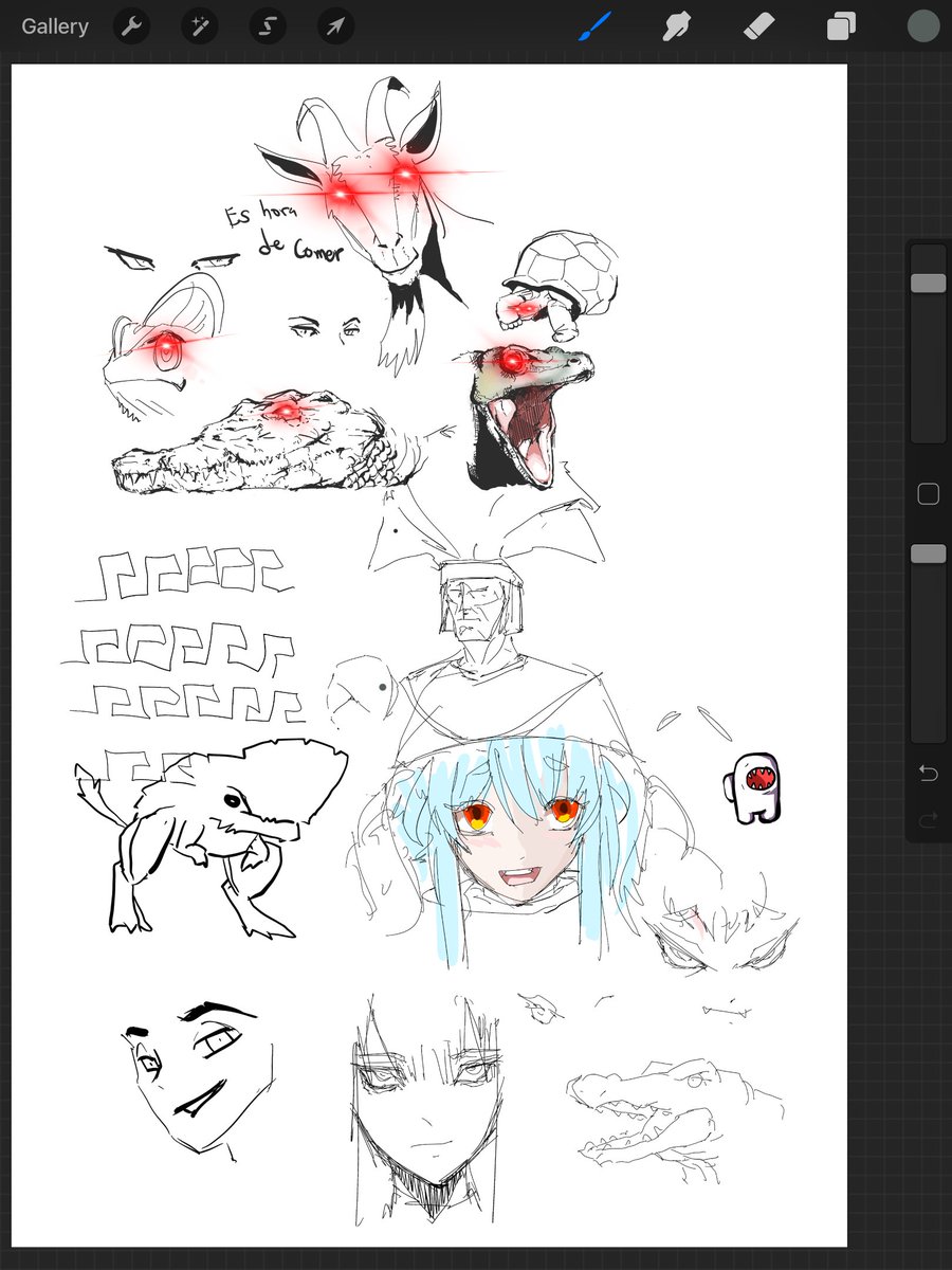 「ppl sketch full illustrations while my sketches look like th」havの漫画