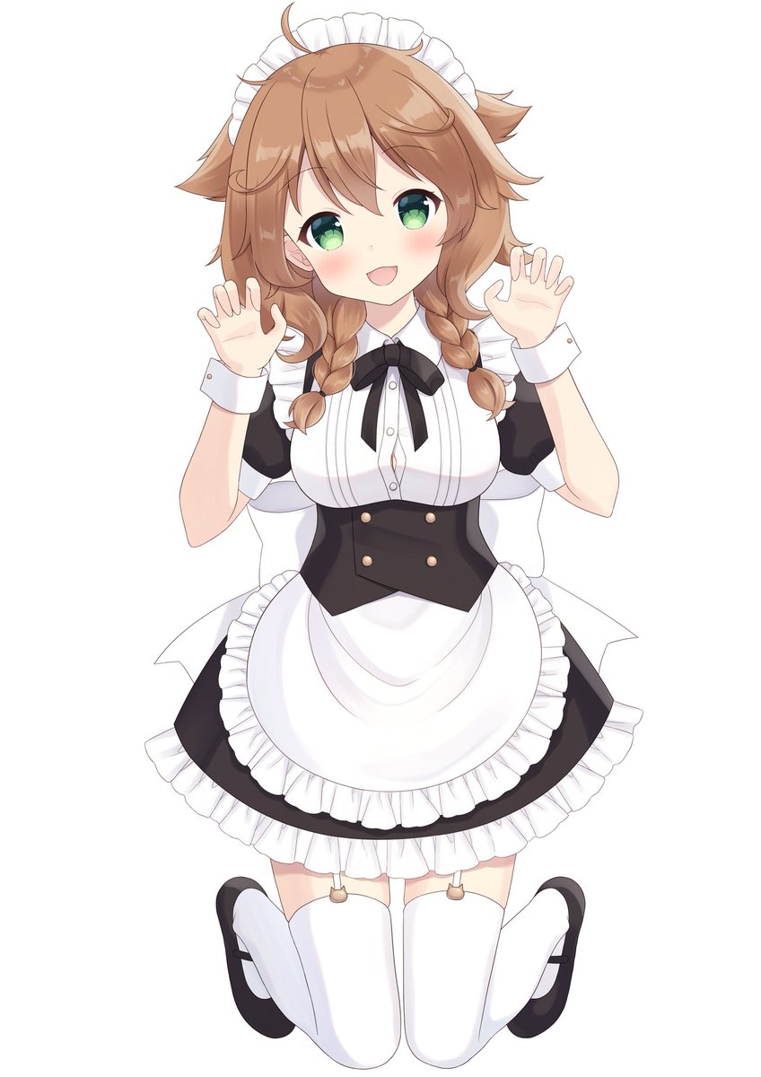 「メイド服でがぶがぶ～ #いめいじー 」|双葉くるみ@COMITIA144_B46bのイラスト