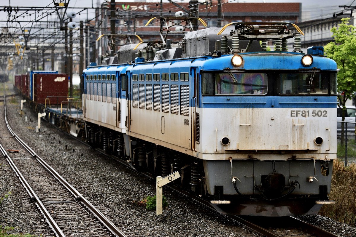 くらて(写真) on Twitter: "2021.4.29 門A36 4075レ EF81-717+コキ 門A56 1063レ(9分遅れ) ED76-81+コキ 門A54(代走)5075レ ...