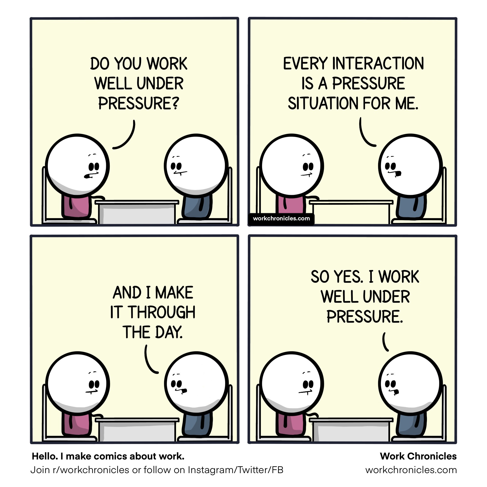 Working Under Pressure Cartoon