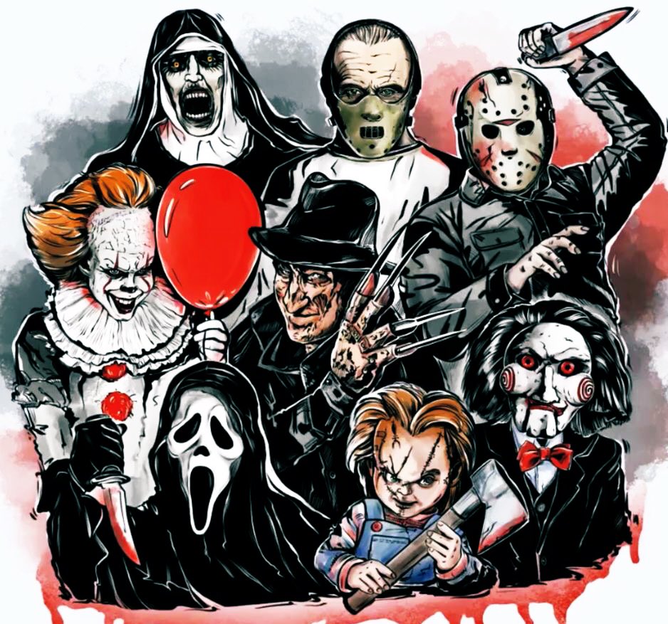 Horror Movie Characters Together
