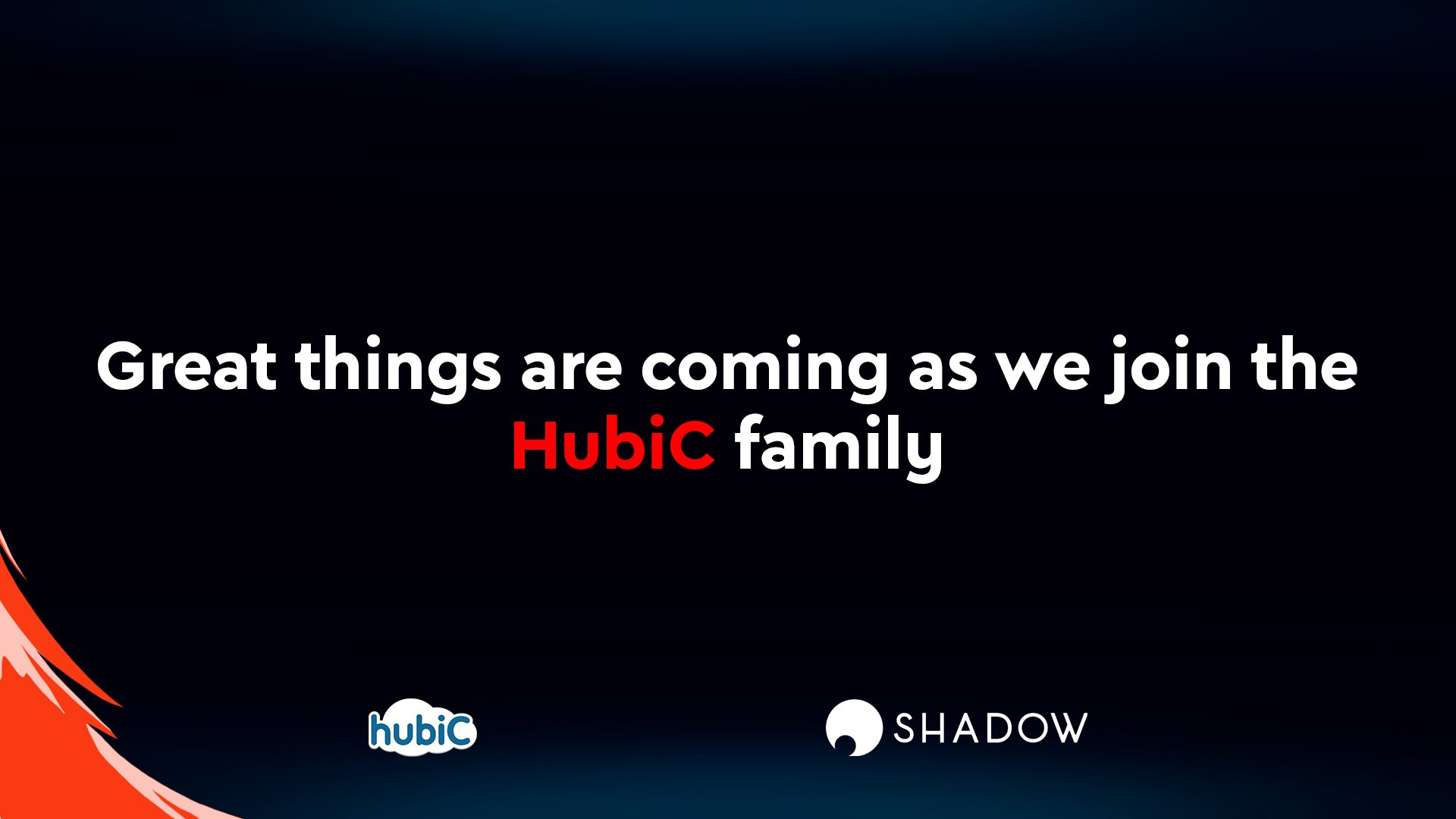 Shadow on Twitter: "A new chapter has begun. We are elated to join HubiC and combine forces in ...