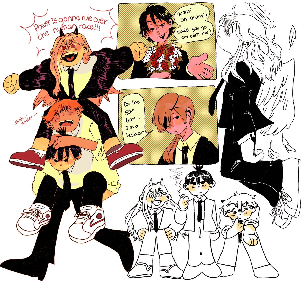 「chainsaw man brainrot hello 」|jay🐛 @ whole cake islandの漫画