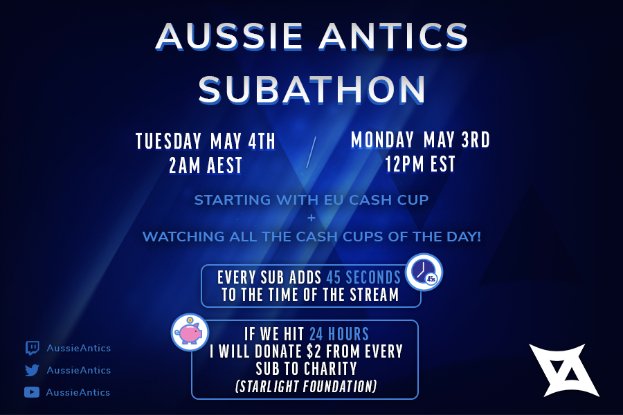AussieAntics on Twitter: "You guys been asking for a Subathon and an EU viewing party for the ...
