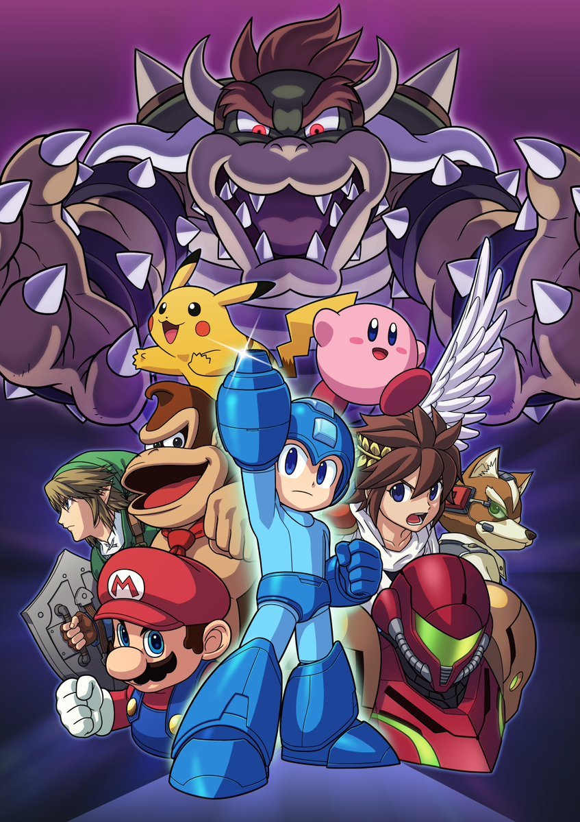 The SSB4 Mega Man artwork poster released today 8 years ago : r/Megaman