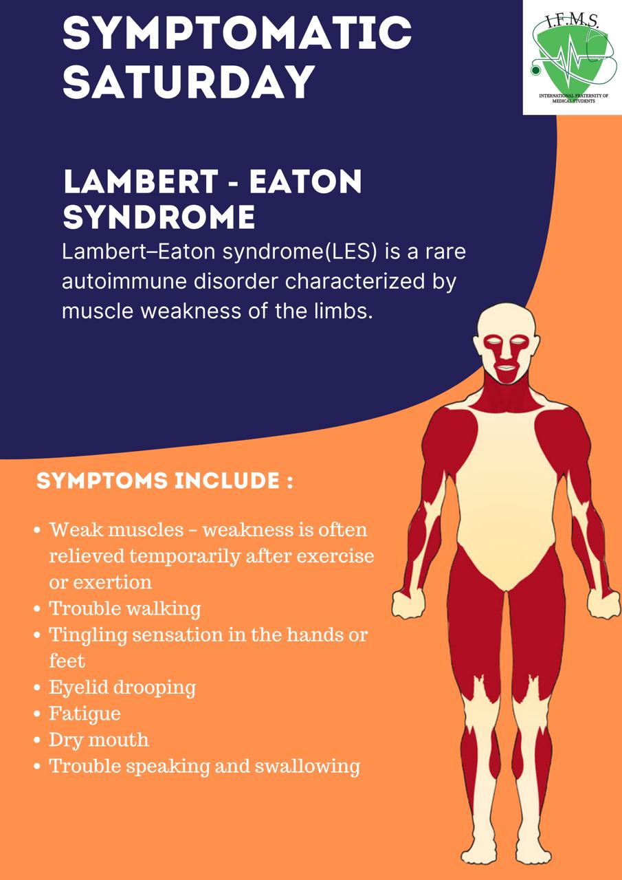 International Fraternity of Medical Students on Twitter: "Lambert-Eaton syndrome, also known as ...