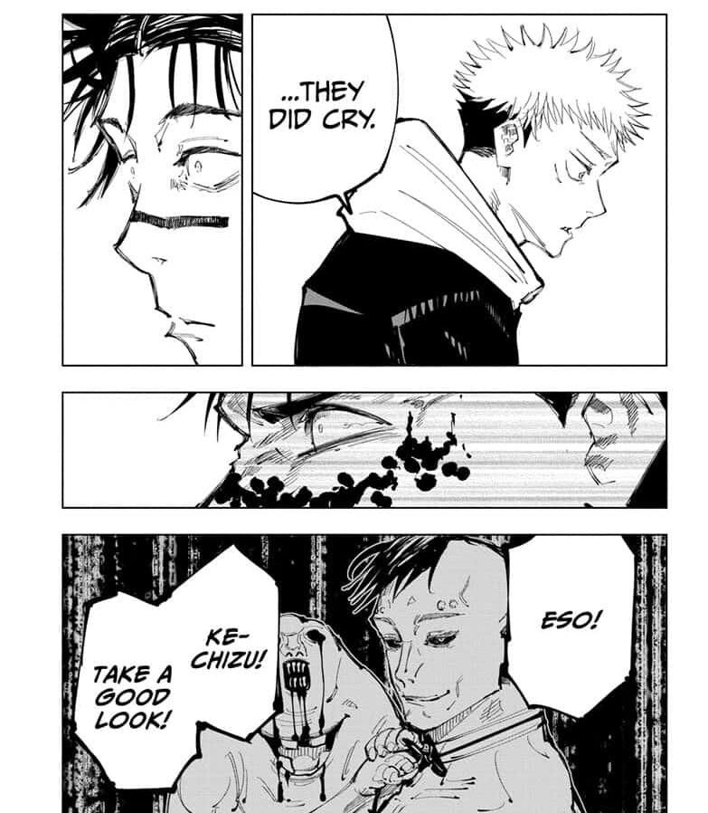 「though he was referring to eso and kechizu at the time gege 」JUJUTSU ...