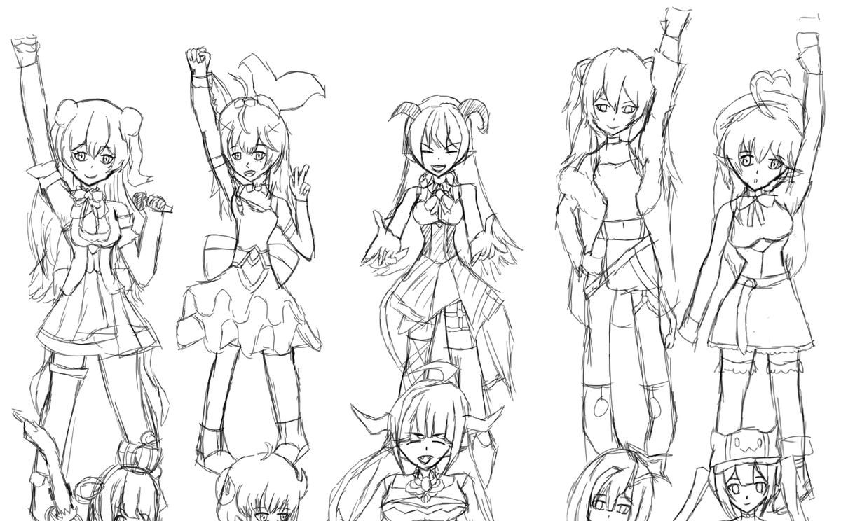Vocaloid Group Coloring Pages