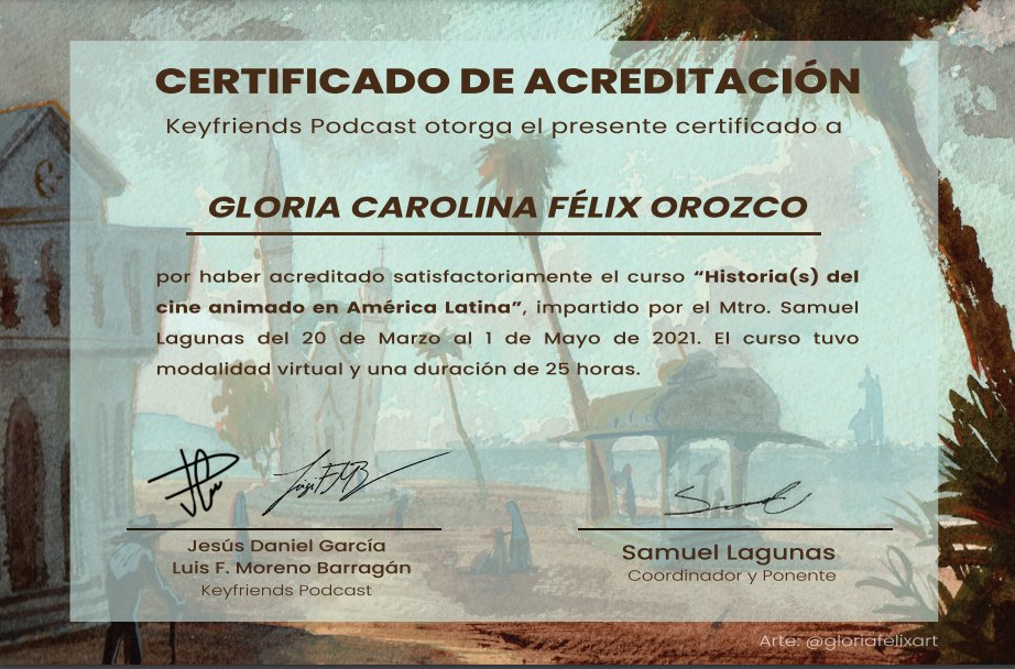 「Les comparto el certificado que nos dier」|Gloria Felixのイラスト